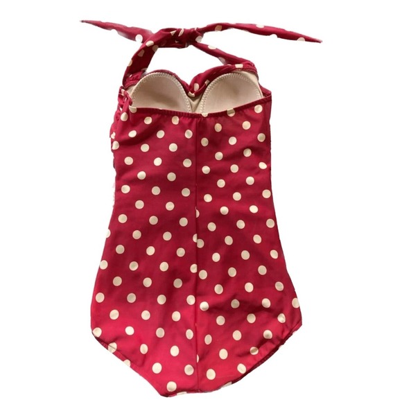 Esther Williams Swim Esther Williams Retro Pinup Polka Dot Ruched